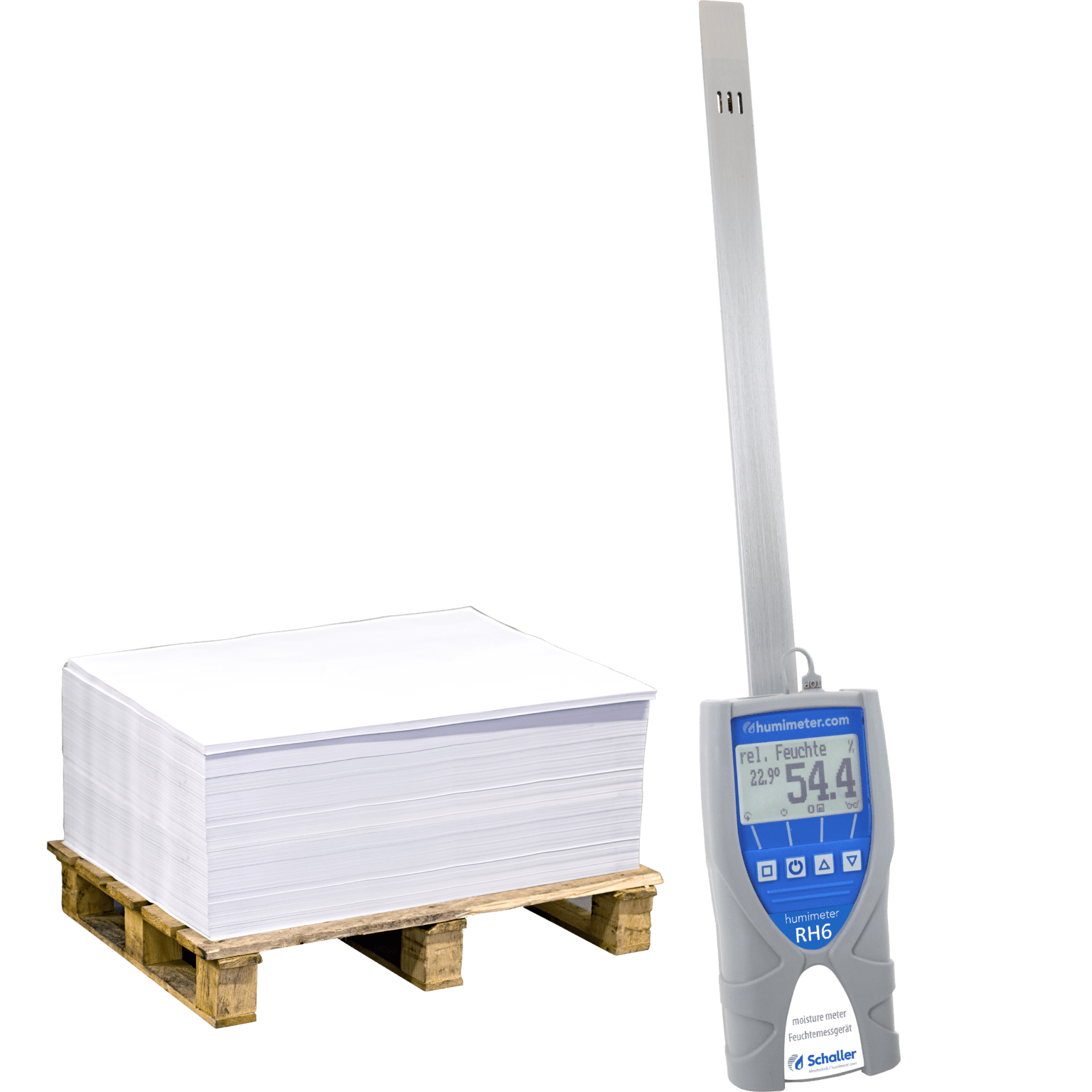 humimeter RH6 paper moisture meter - Schaller Messtechnik